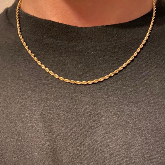 Jewelry | Gold Chain Real 14k Gold Rope 18in 2mm | Poshmark